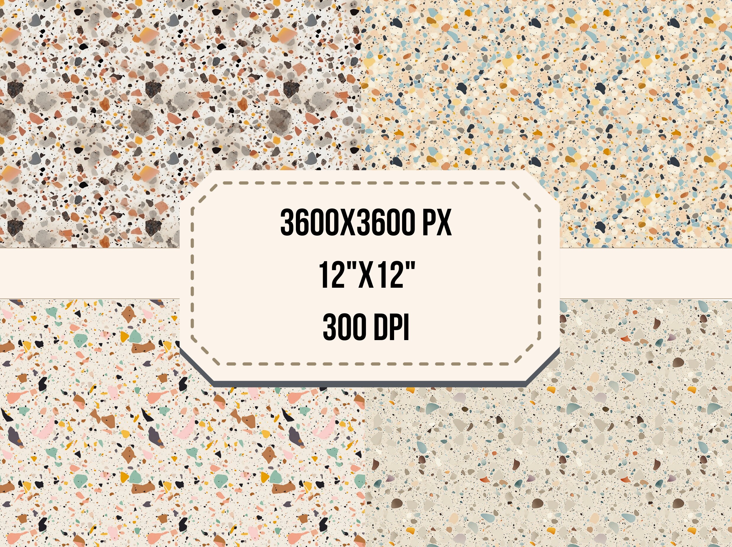 Terrazzo Seamless Texture, Stone Seamless Pattern, Linoleum Digital ...