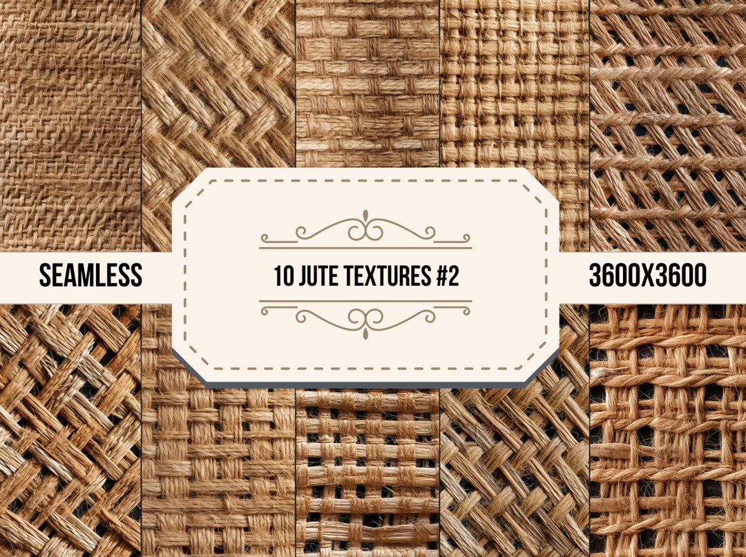 10 Jute Photo Textures #2, Woven Jute Digital Patterns, Jute Wallpaper ...