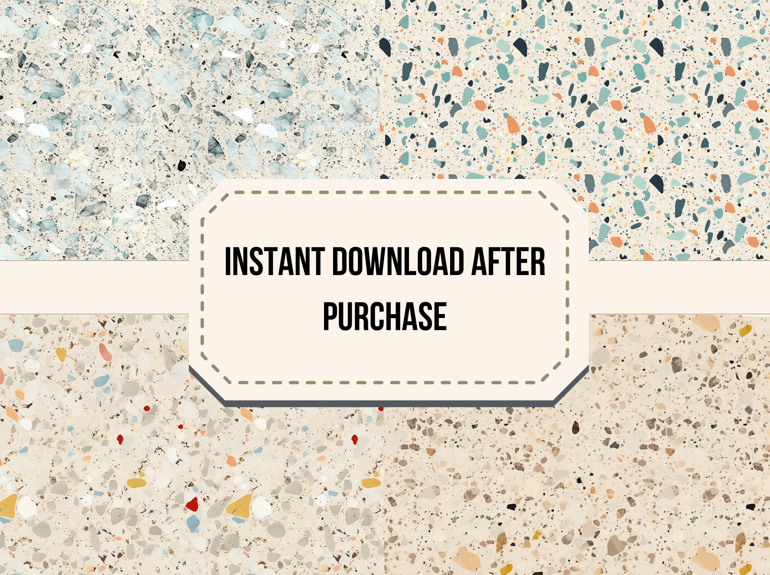 Terrazzo Seamless Texture, Stone Seamless Pattern, Linoleum Digital ...
