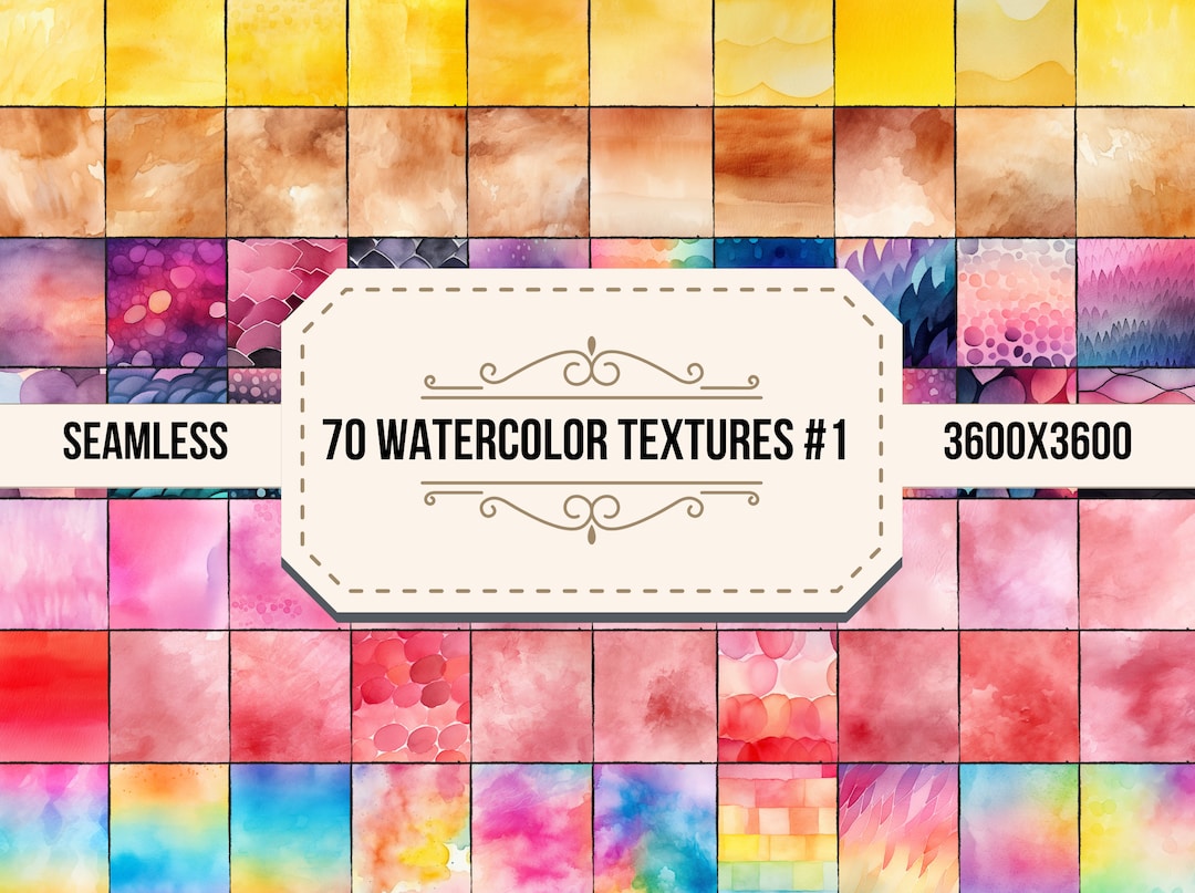 70 Colorful Watercolor Digital Textures, Watercolor Print Paper ...