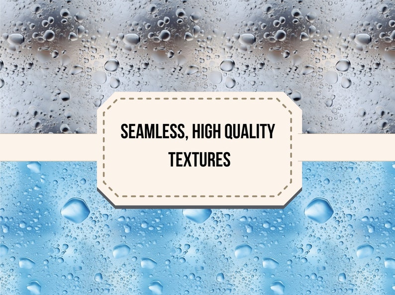 Water Drops Textures Digital Paper Pack 1, Raindrops Digital Texture ...