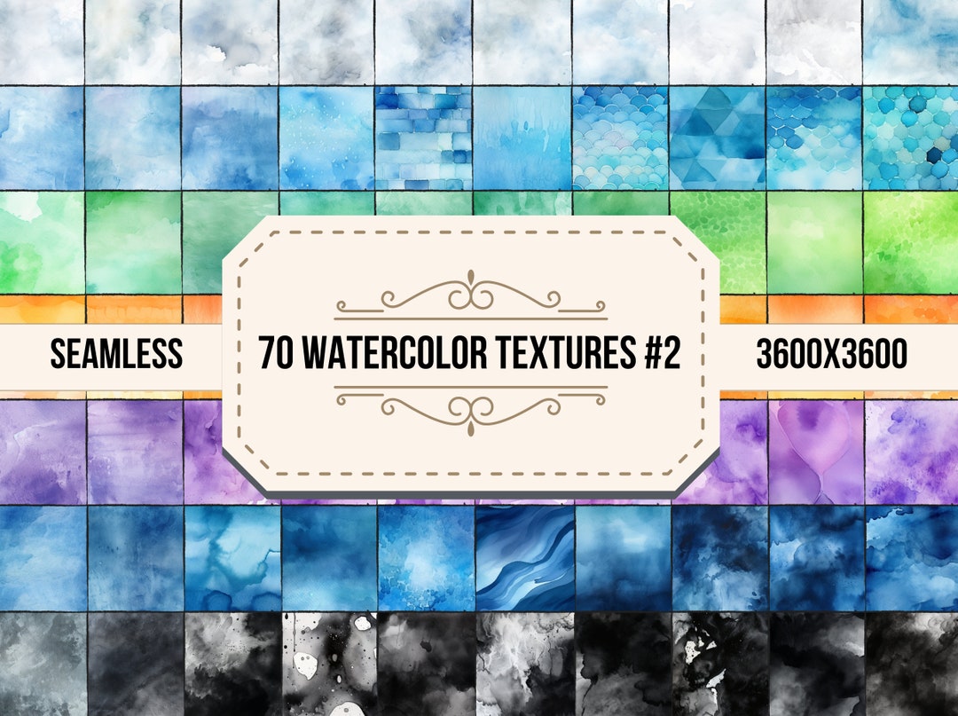 70 Colorful Watercolor Digital Textures #2, Watercolor Print Paper ...