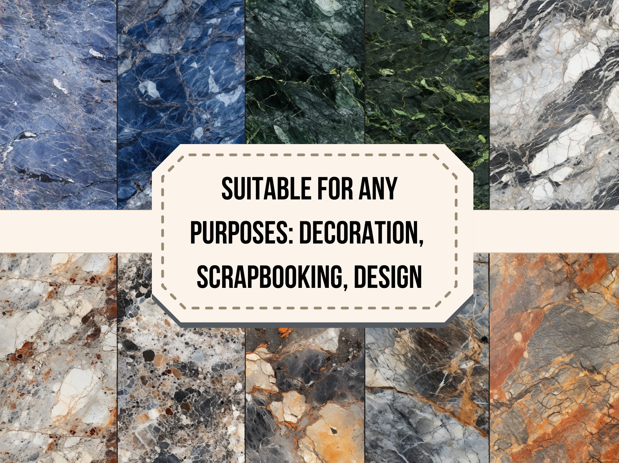 Realistic Stone Texture Digital Paper, Seamless Pattern Png, Seamless ...