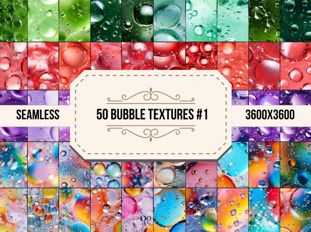 50 Colorful Bubbles Textures Digital Pack, Air Bubbles Digital Texture ...