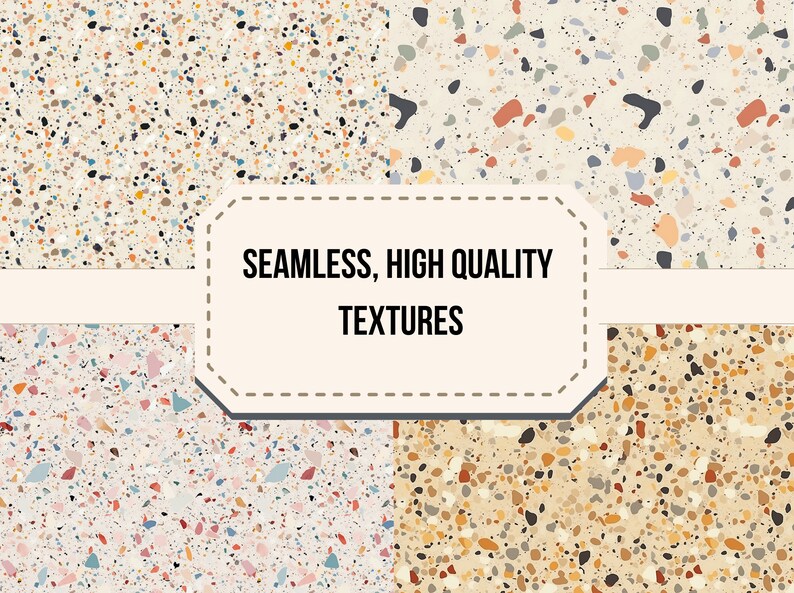 Terrazzo Seamless Texture, Stone Seamless Pattern, Linoleum Digital ...