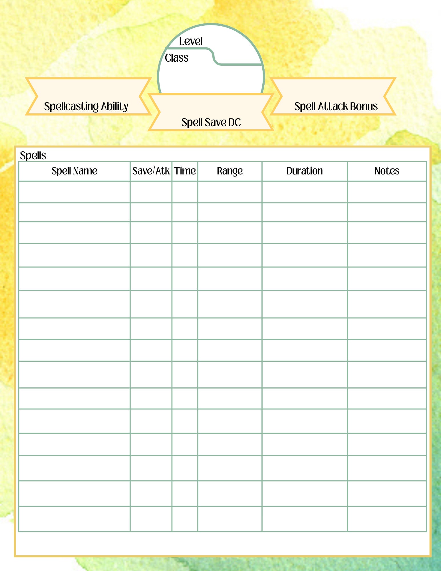 Fillable DND Character Sheet - Etsy