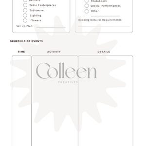 Minimalist Simple Event Planner - Etsy