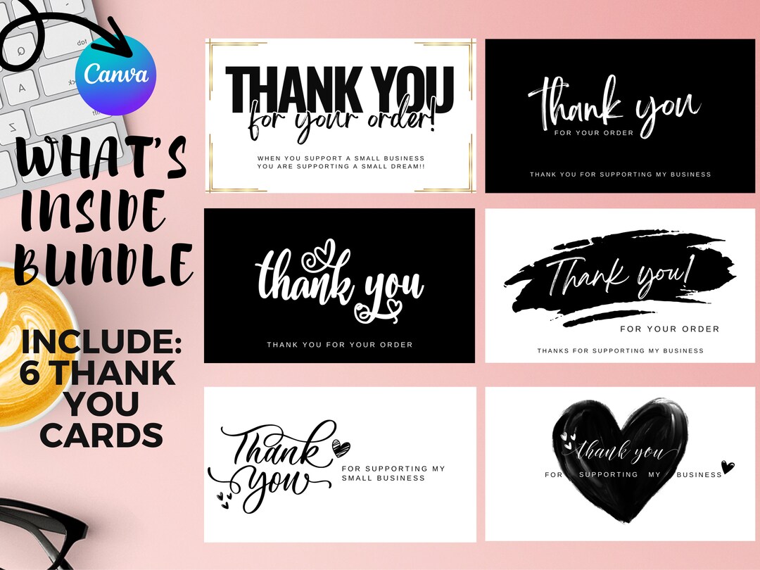 Thank You Cards for Small Business, Thanks for Your Order Packaging ...