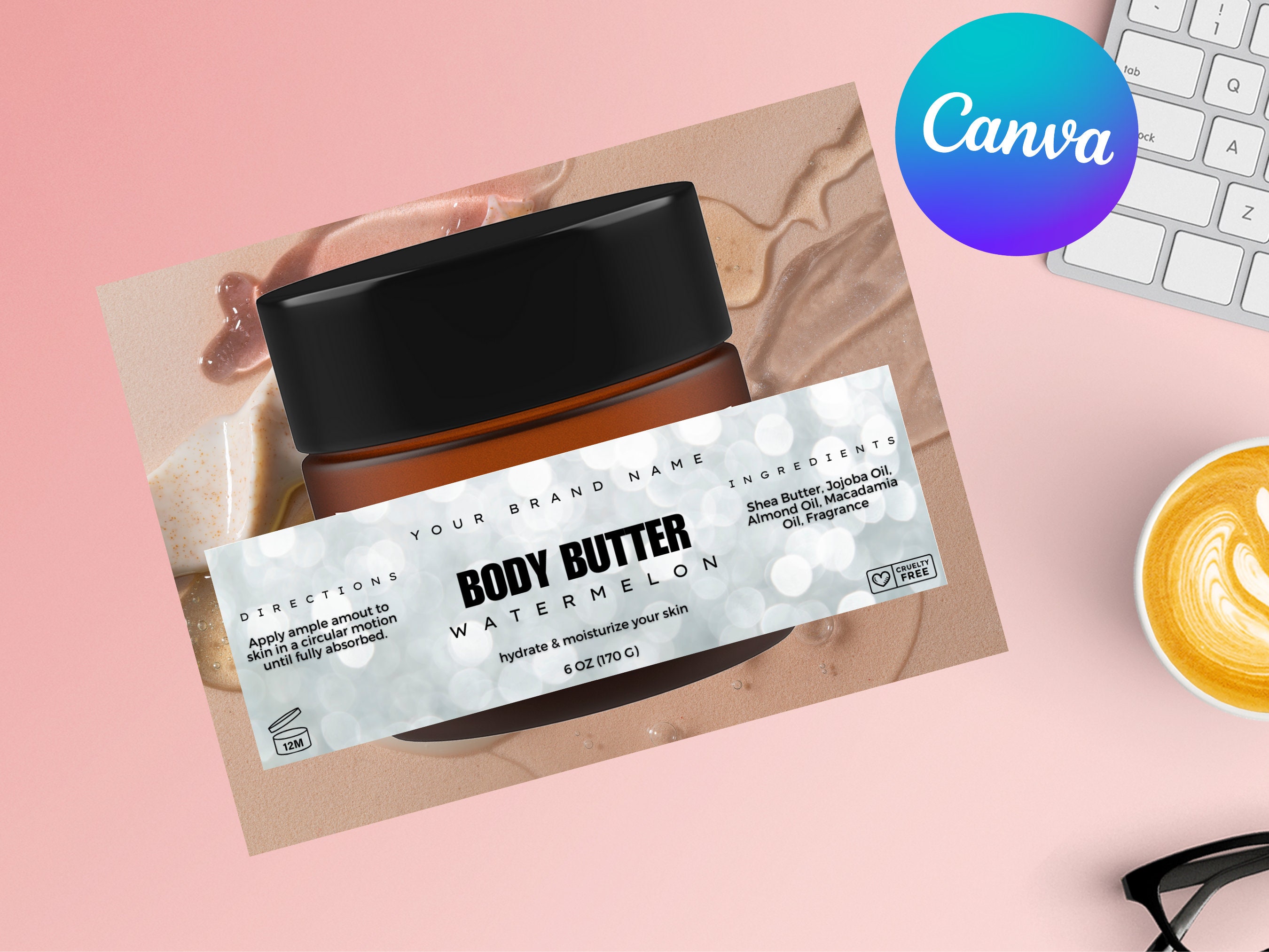 Body Butter Label Template Printable Product Label for - Etsy