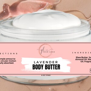 3 Body Butter Label Templates, Custom Sticker Labels, Canva Product ...