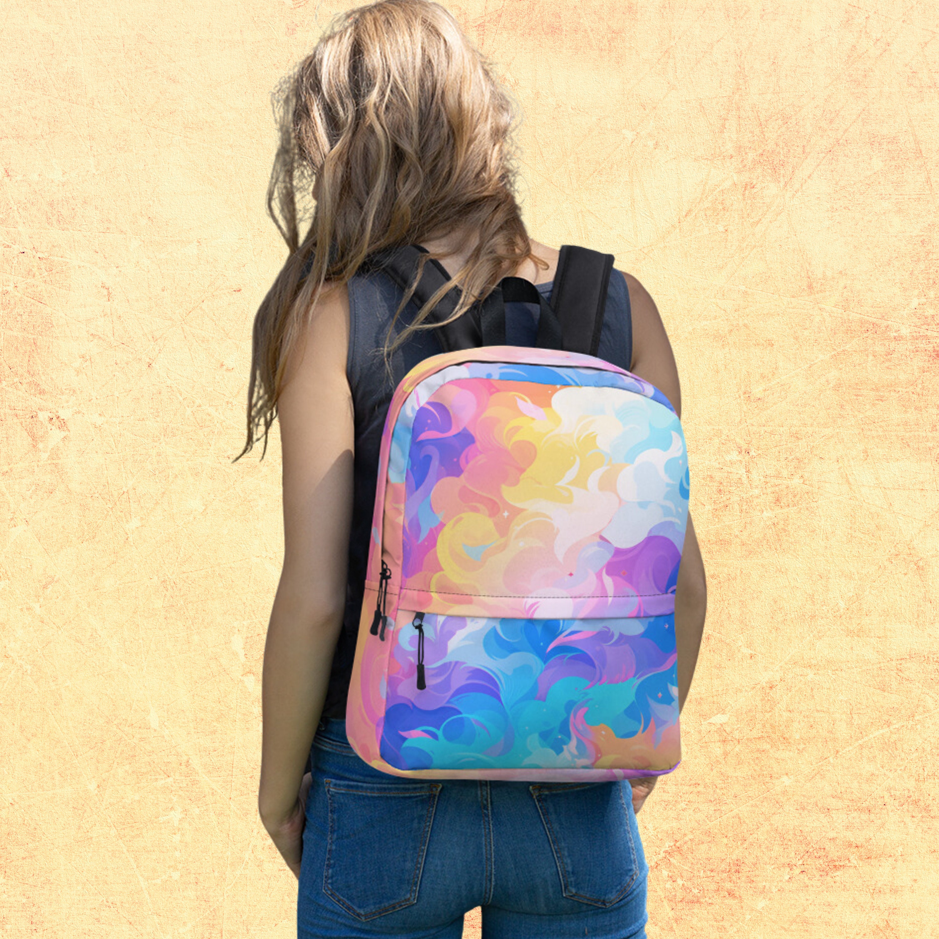 Aesthetic School Backpack Boho Backpack City Travel Backpack Blue ...