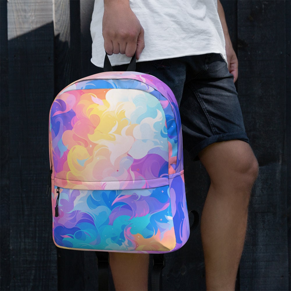 Aesthetic School Backpack Boho Backpack City Travel Backpack Blue ...