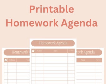Printable Assignment Tracker, Weekly Homework Planner, Back to School ...