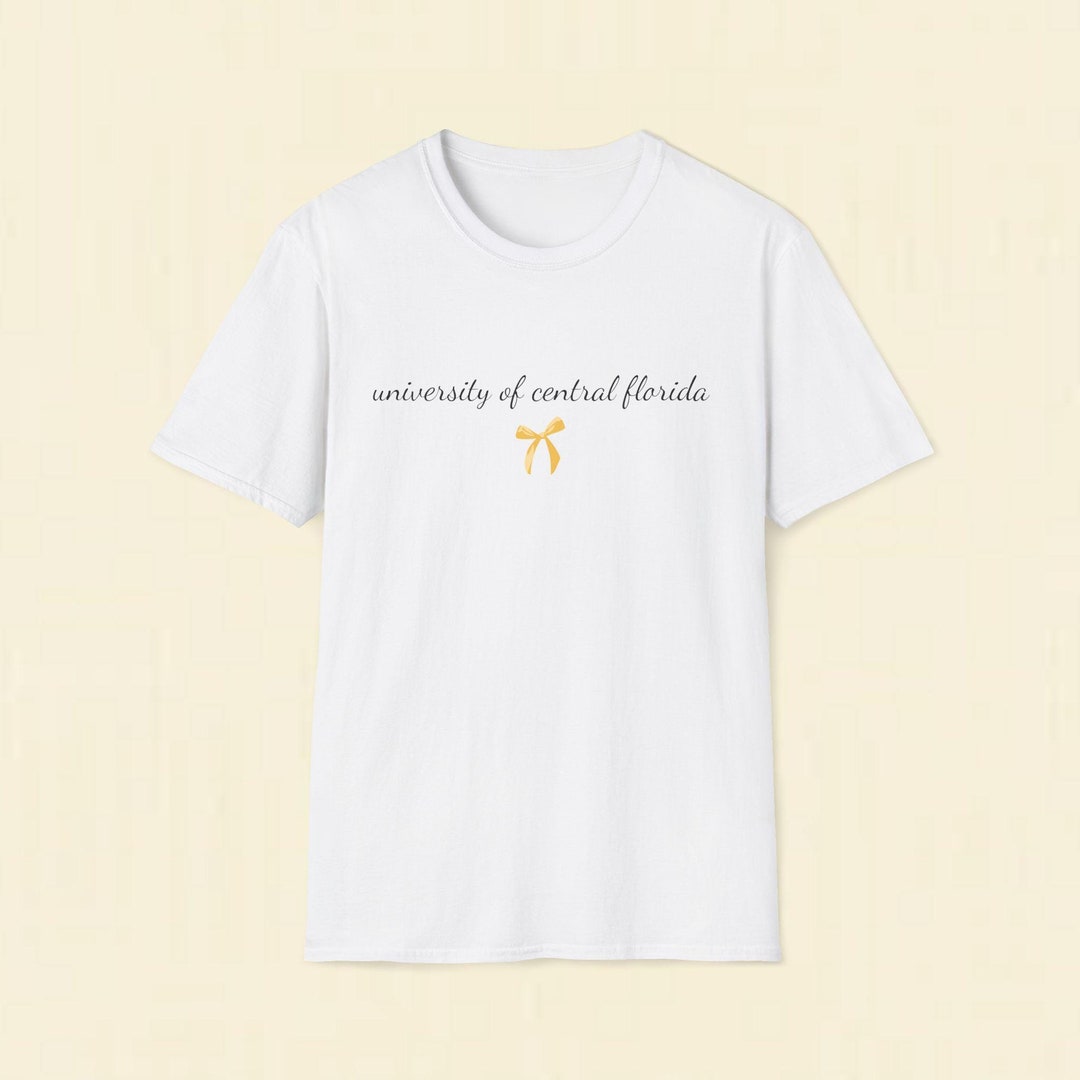 UCF Gold Bow T-shirt, University of Central Florida Tee, Black and Gold ...