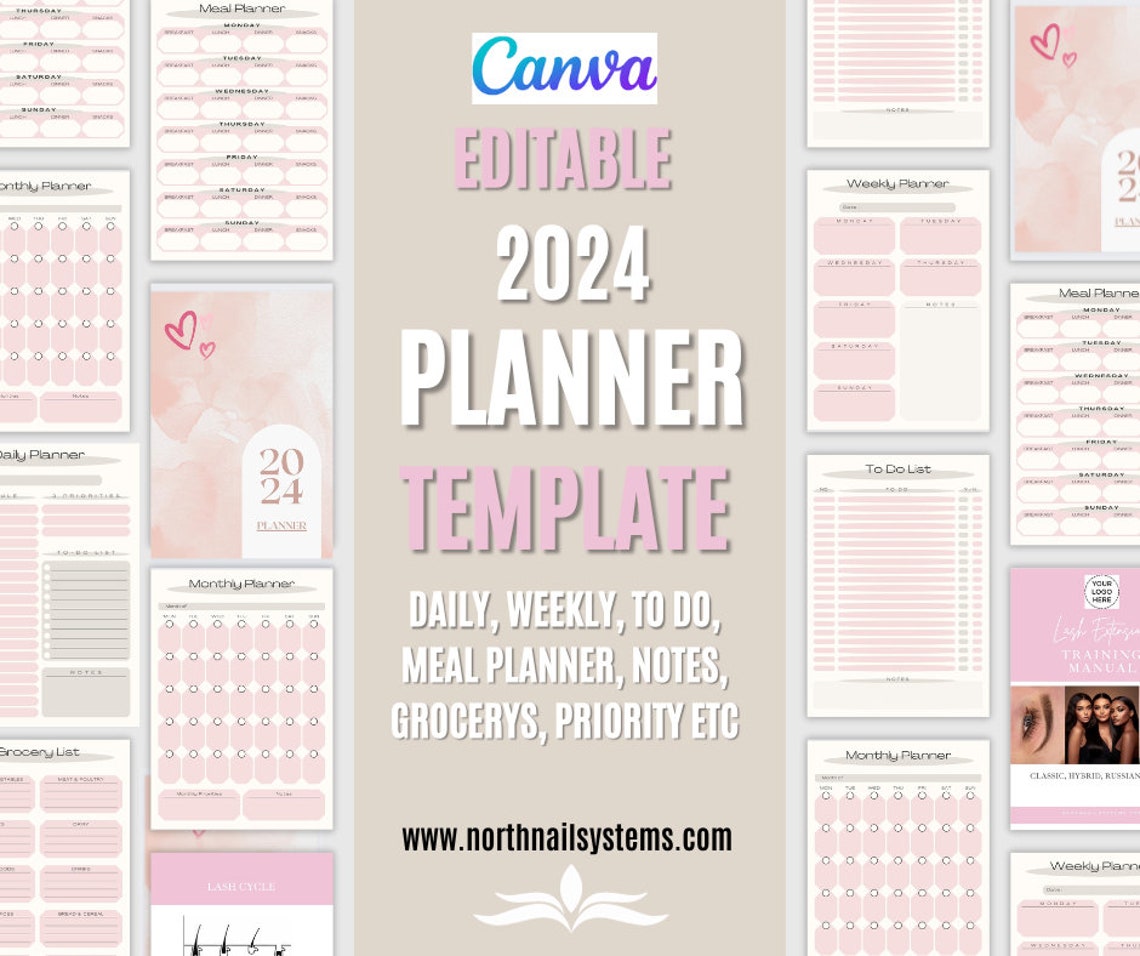 Ultimate 2024 Editable Planner Journal Fully Editable Digital Download ...