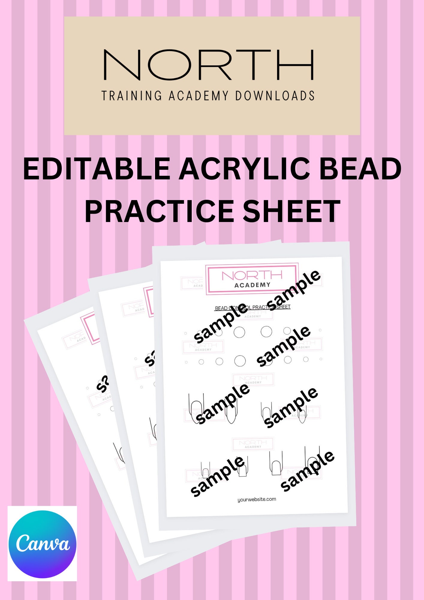 EDITABLE Acrylic Bead Practice Sheet Nail Extensions Digital Template ... EDITABLE Acrylic Bead Practice Sheet Nail Extensions Digital Template ...
