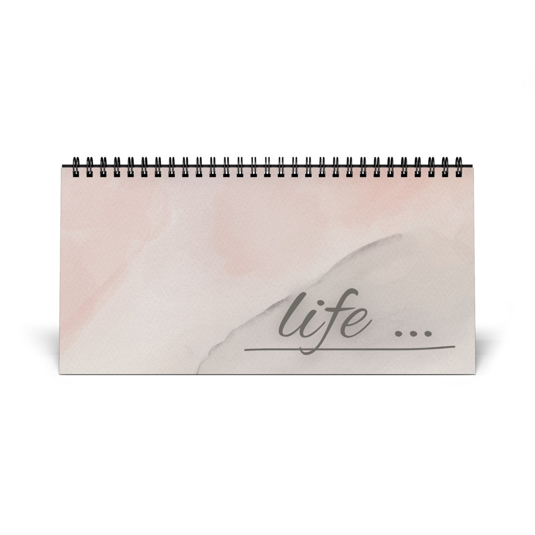 Pink Simplex Desk Calendar 2024 Grid - Etsy