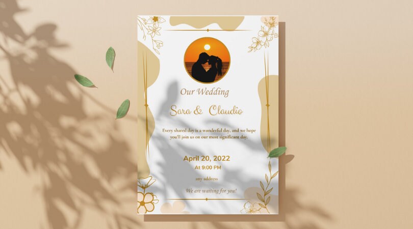 Plantilla De Invitación Para Bodas Moderna Y Editable, Plantilla ...