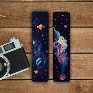 Set of 8 Printable Bookmarks Space Adventures Digital Bookmarks Book ...