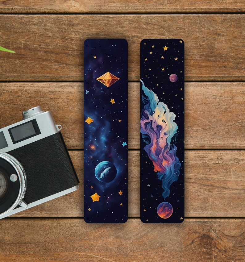 Set of 8 Printable Bookmarks | Space Adventures | Digital Bookmarks ...