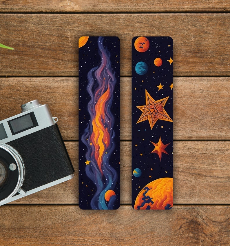 Set of 8 Printable Bookmarks | Space Adventures | Digital Bookmarks ...