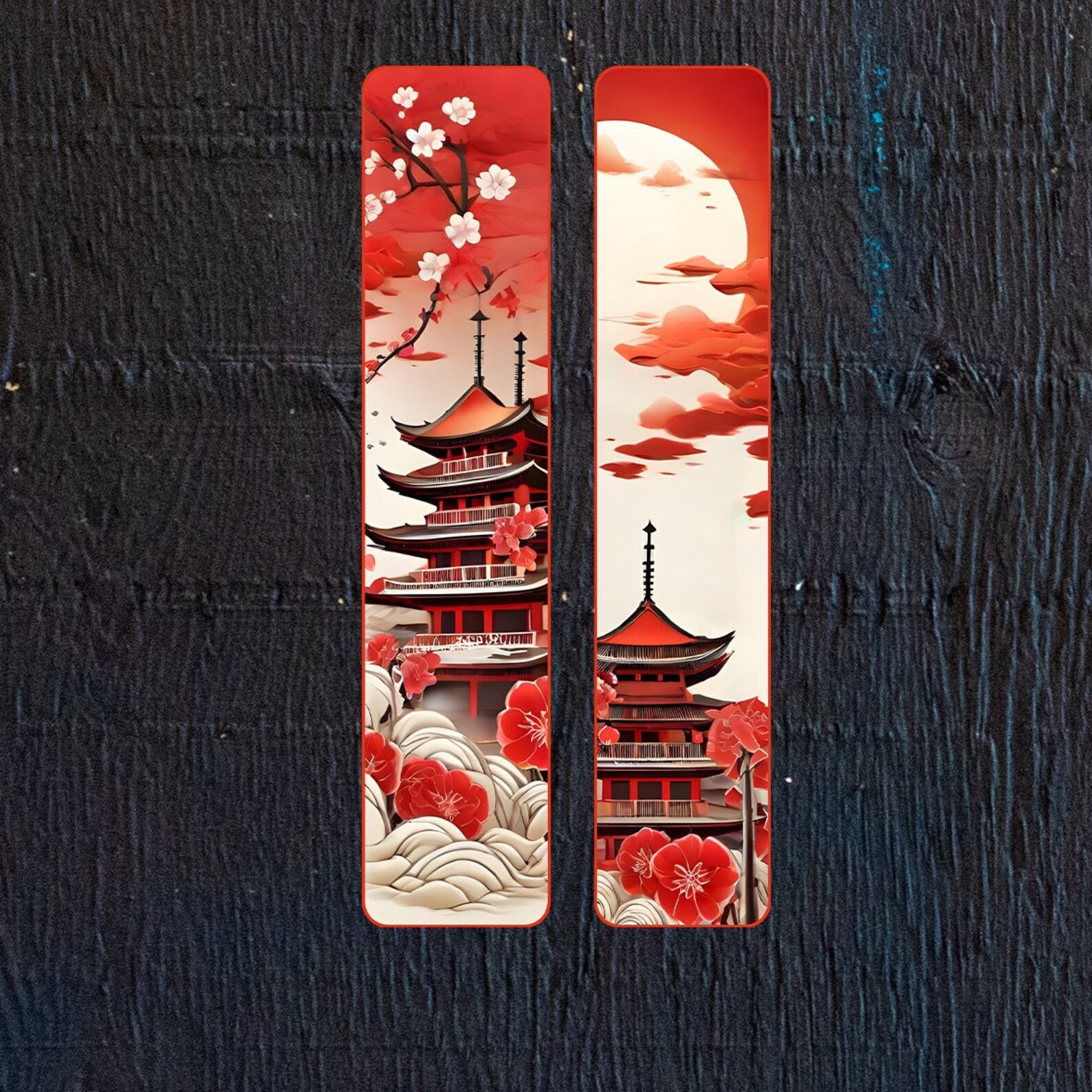 Digital Bookmarks | Pink Trees | Japanese | Digital Bookmarks | Book ...