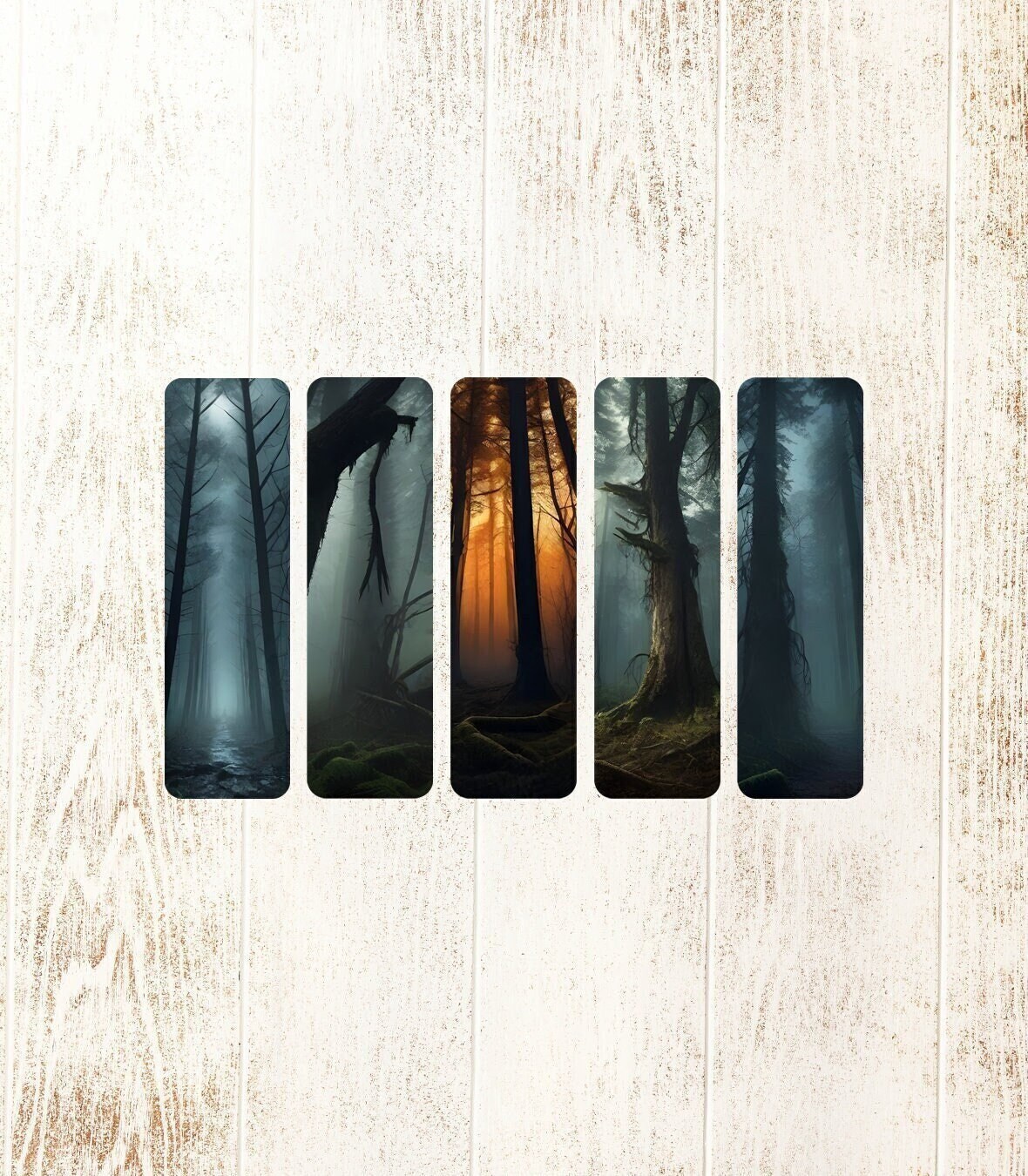 Digital Bookmarks Forest Dark Digital Bookmarks Book - Etsy