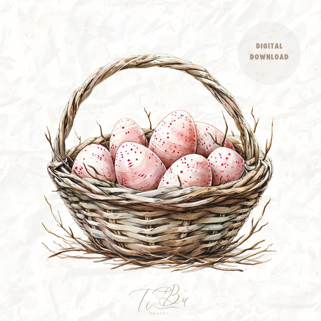 Easter Basket Printable Decoration Easter Eggs Printable Easter Bunny ...