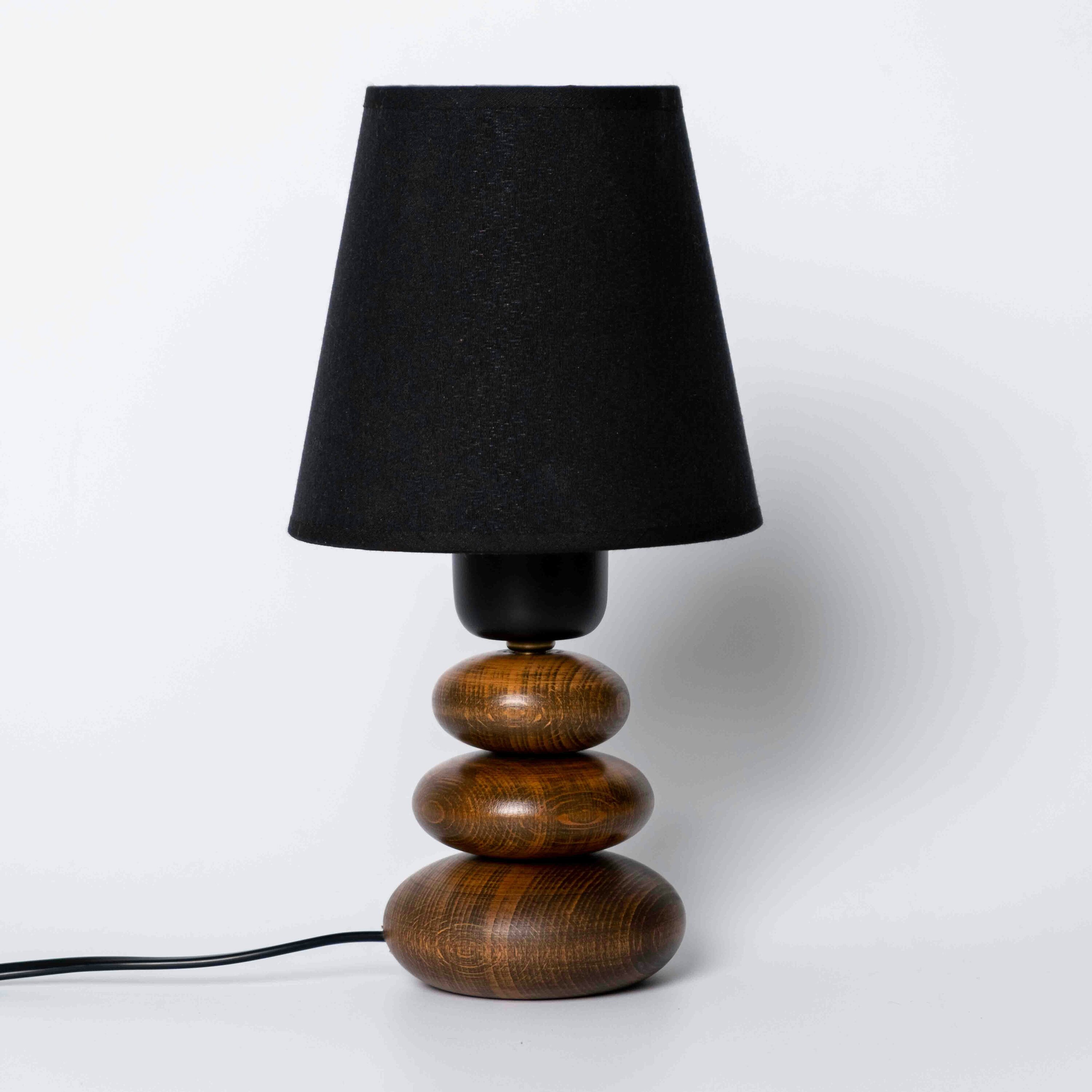 Wood Nightstand Lamp, Small Table Lamp, Linen Lampshade Minimalist Table Lamp, Vintage Desk Lamp ...