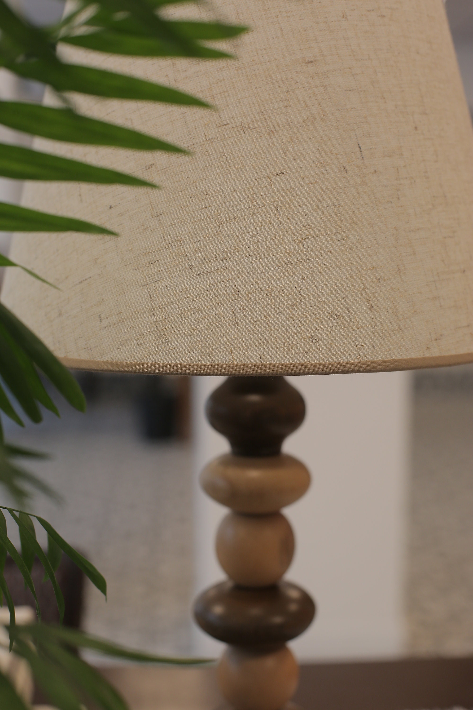 Unique Modern Table Lamp , Wooden Desk Lighting , Handmade Midcentury ...
