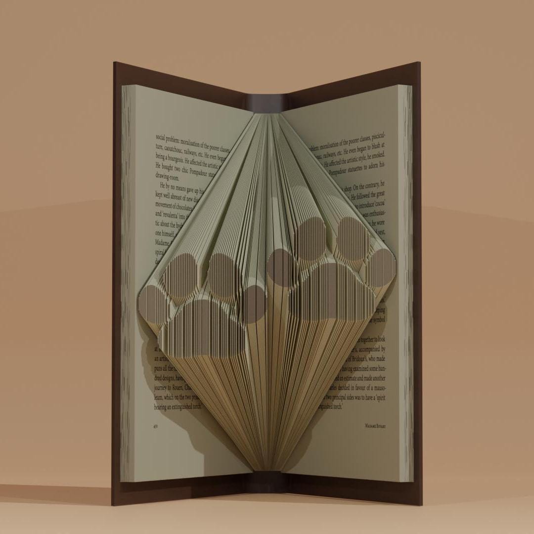Book Folding Pattern for a Pair of Paws Prints Free Tutorial - Etsy