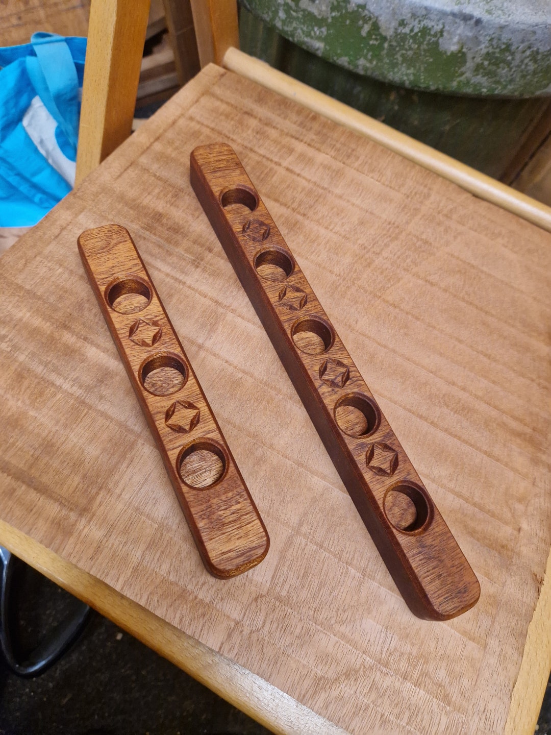 Star Tall Candle Holders - Mahogany - Etsy
