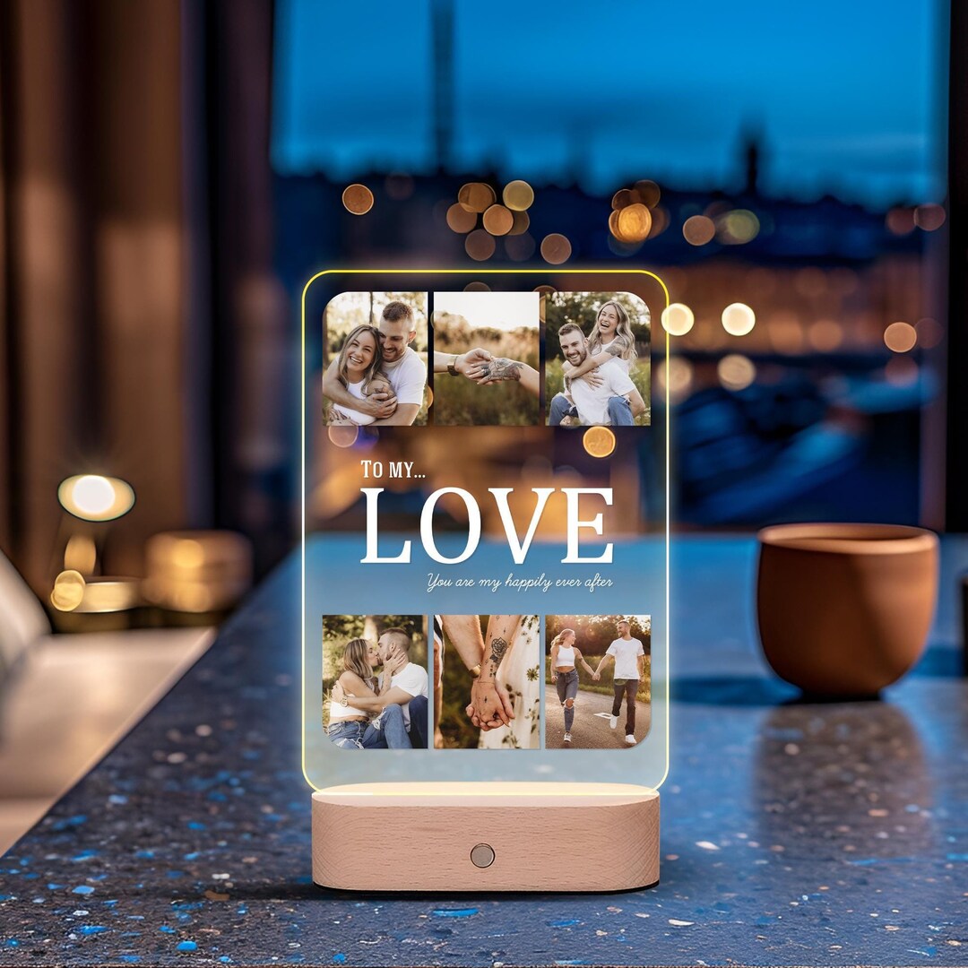 Photo Collage Plaque Custom Acrylic Picture Collage Stand Personalized ...