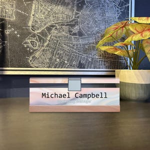 Desk Name Plate Custom Acrylic Name Sign for Desk Perfect Employee Gift ...