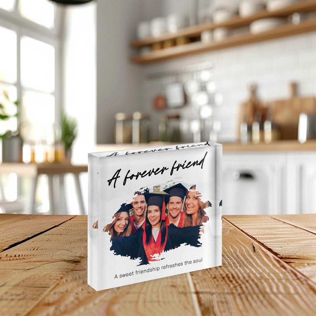 Personalized Acrylic Photo Block Graduation Picture Custom Cube Memory ...