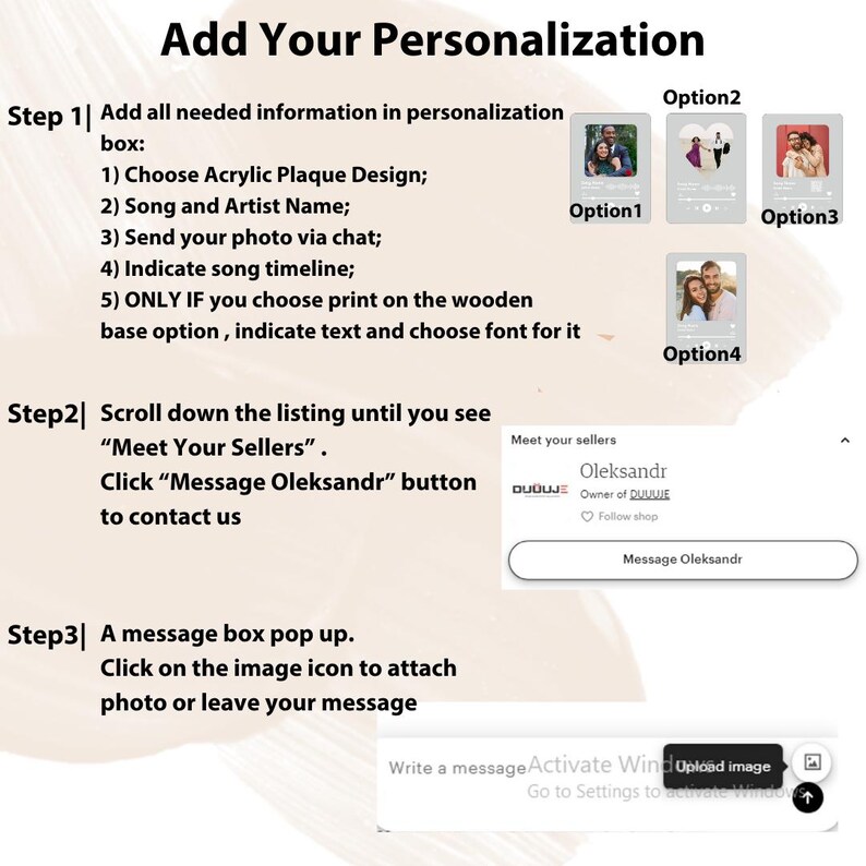 Valentine’s Day Gift: Acrylic Song Plaque With LED, Custom Music Photo ...