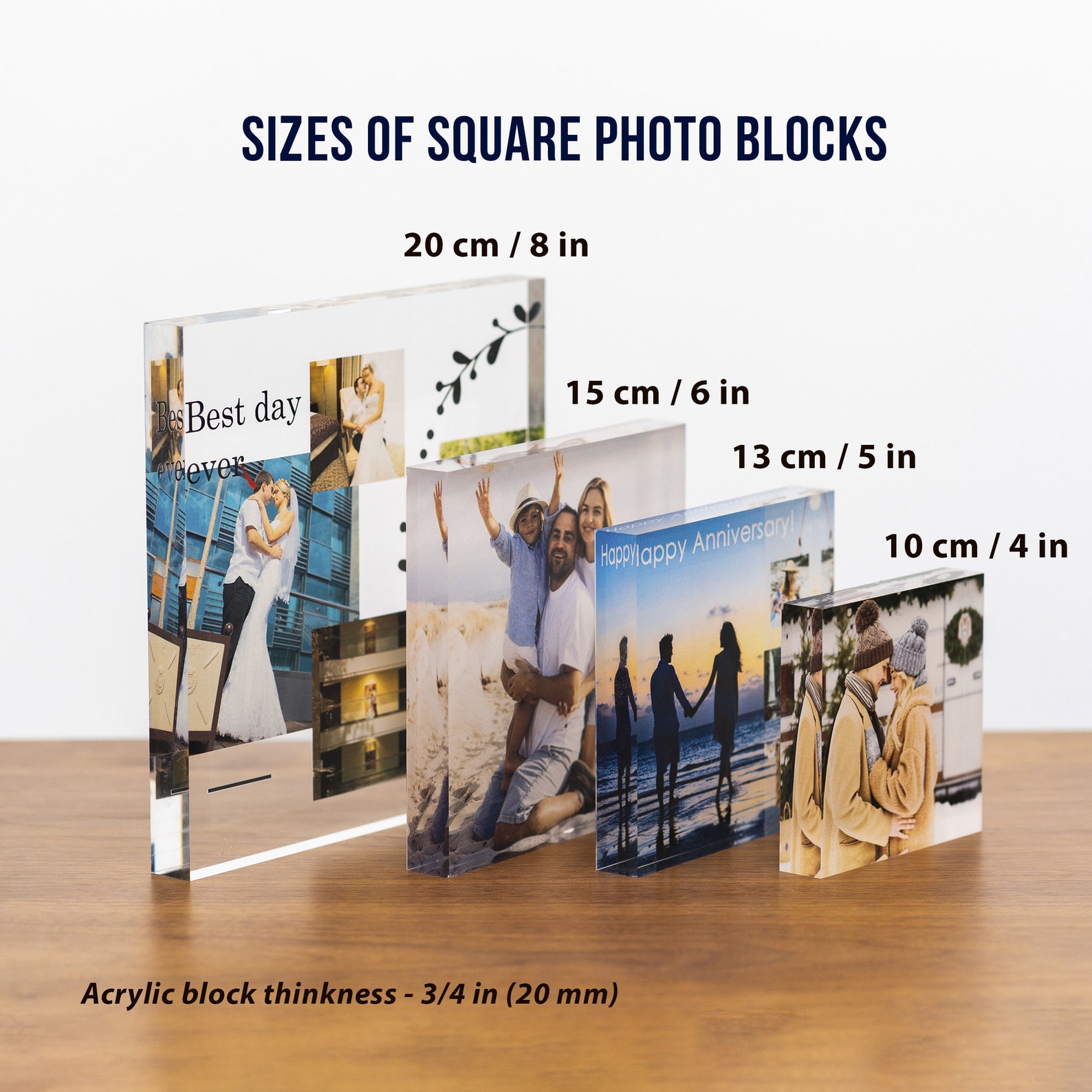 Acrylic Photo Block Custom Photo Collage Picture Frame Personalized ...