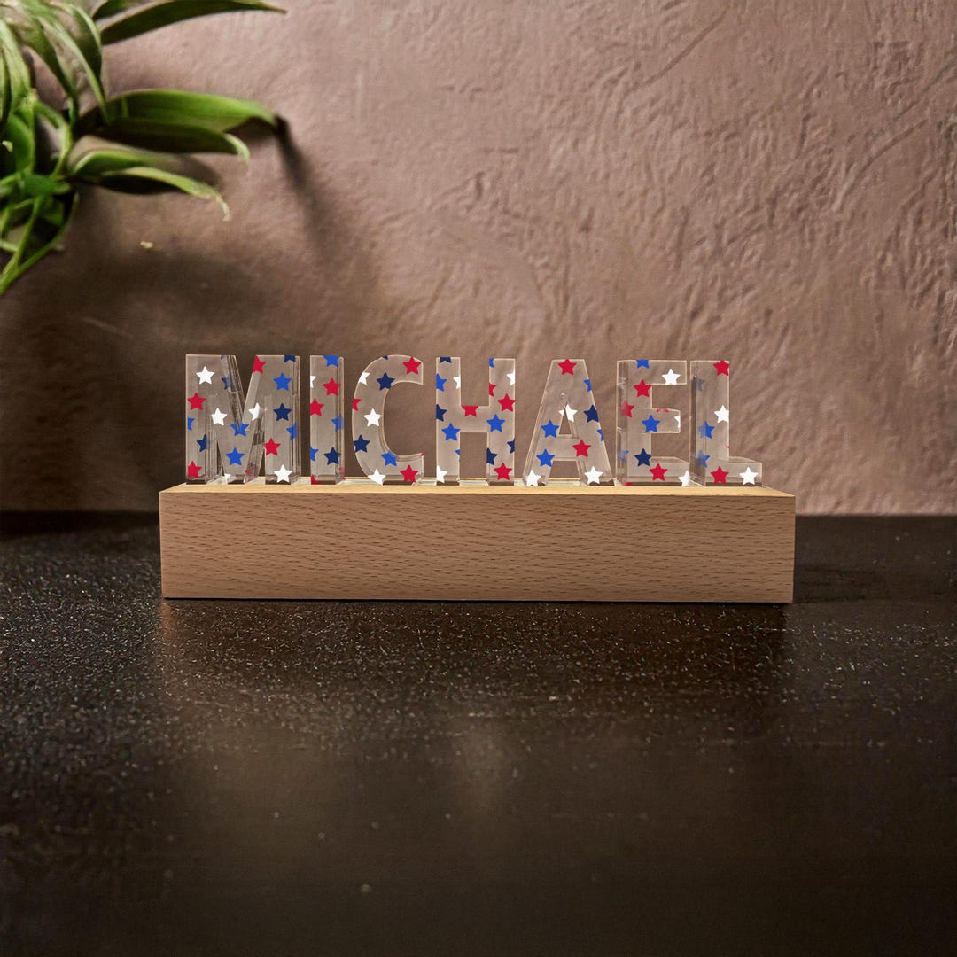 Desk Name Plate Personalized Kids Name Plate Baby Nursery Name Light ...