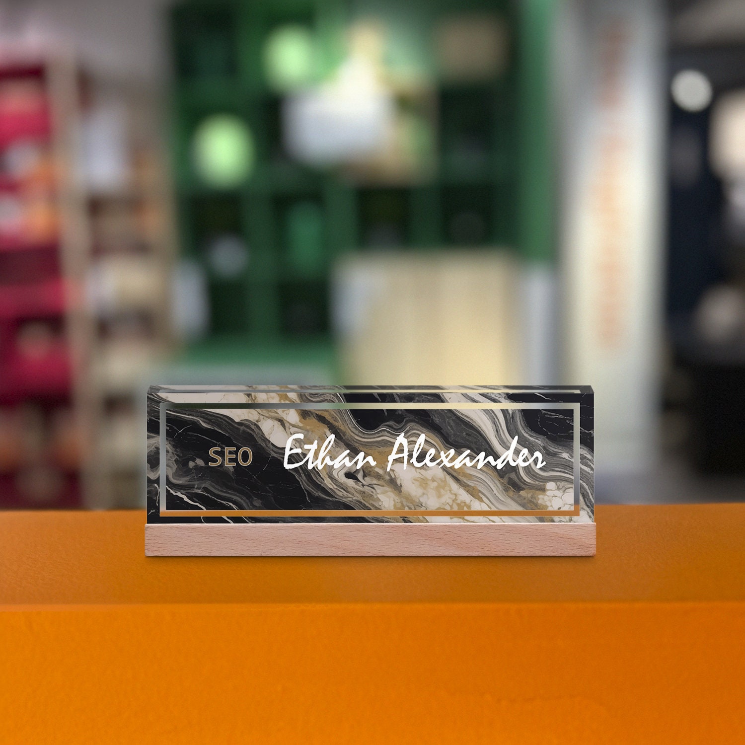 Personalized Gift Custom Name Plate for Desk Acrylic Desk Name Plate ...