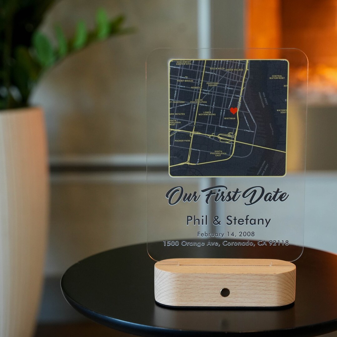 Where We Met Map Custom City First Date Map Personalized Acrylic ...