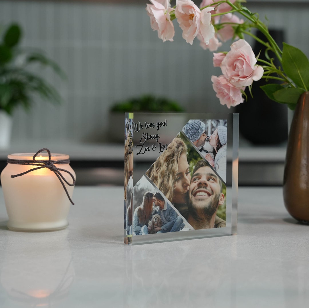 Personalized Gift Acrylic Photo Collage Block Personalized Family ...