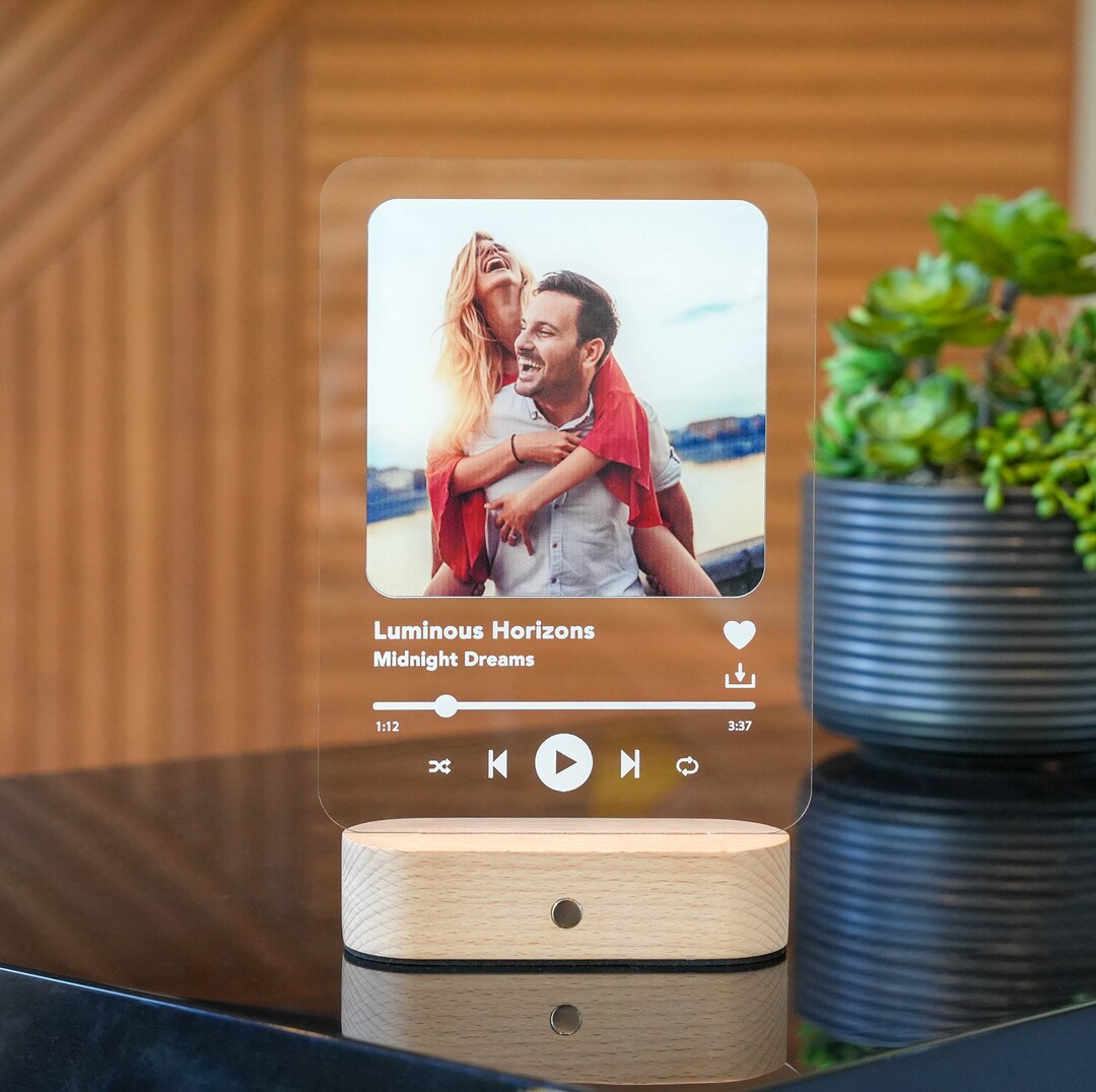 Acrylic Song Plaque Personalized Picture Stand Custom Light up Acrylic ...
