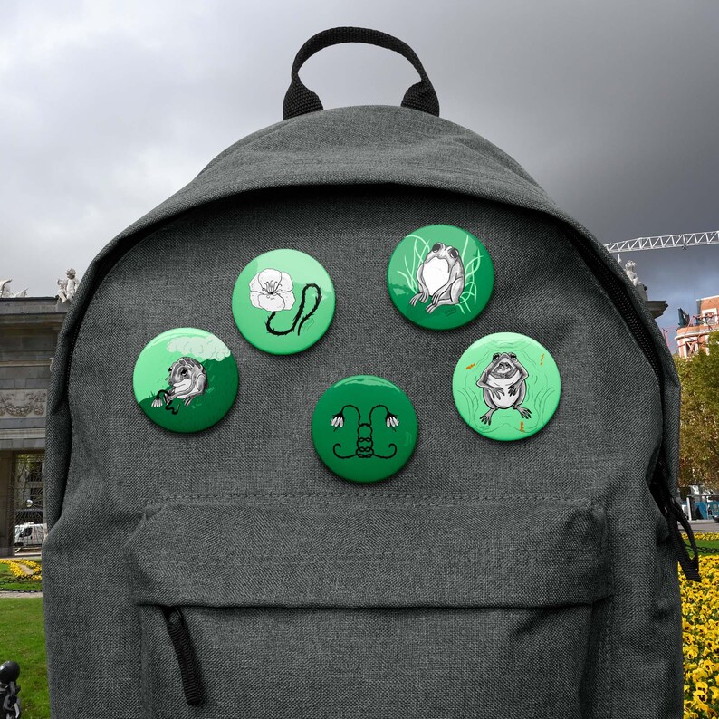 Sad Frog Squad Pin Set – Kawaii Frog Pins With Wildflowers | Cute ...