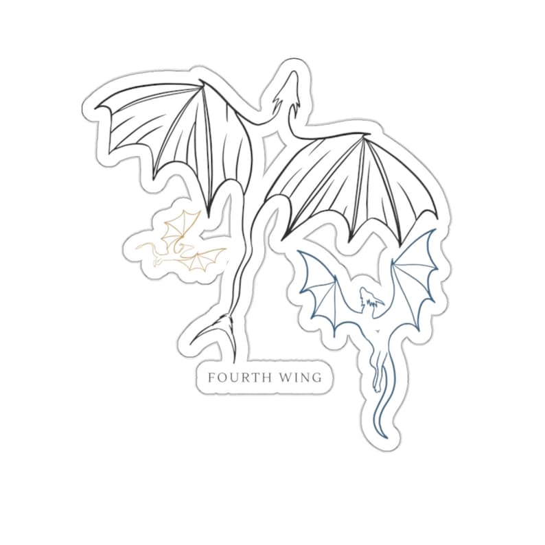 Fourth Wing Sticker, 4th Wing, Tairn, Andarna, Sgaeyl, Dragons, Dragon ...