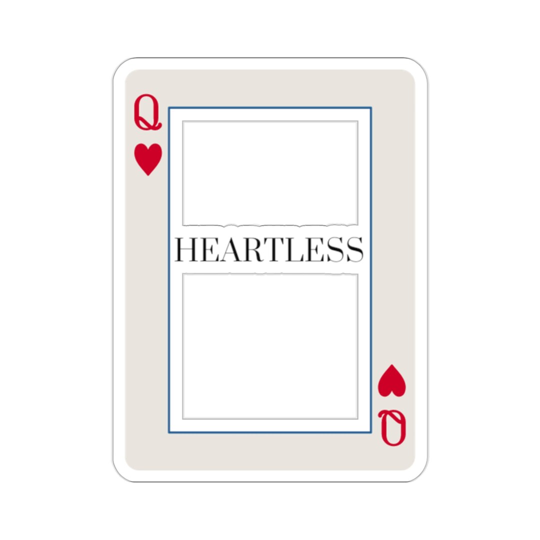 Heartless, Heartless Sticker, Red Queen, Queen of Hearts, Card, Cards ...