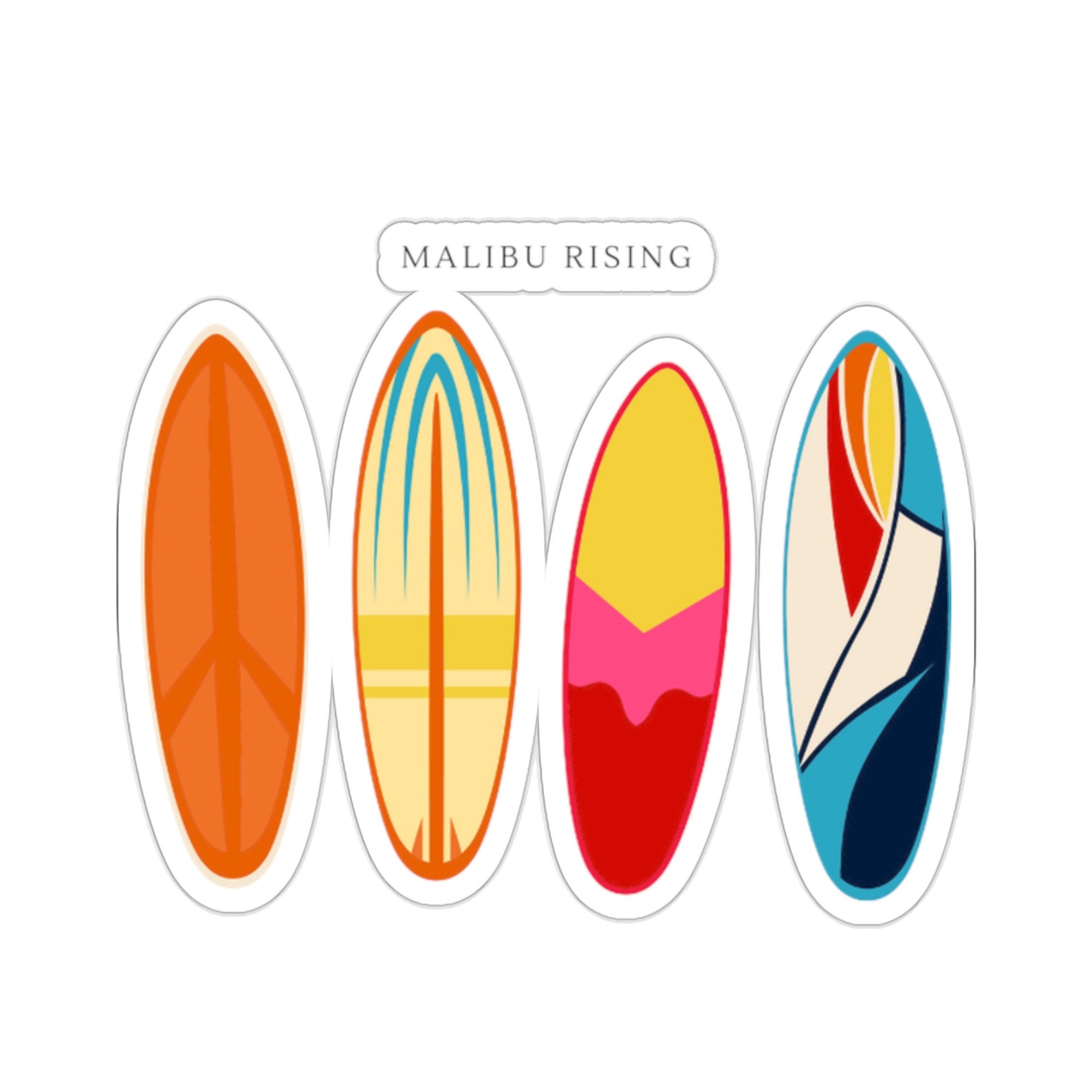 Malibu Rising Sticker, Malibu Rising Stickers, Malibu Rising, Book ...