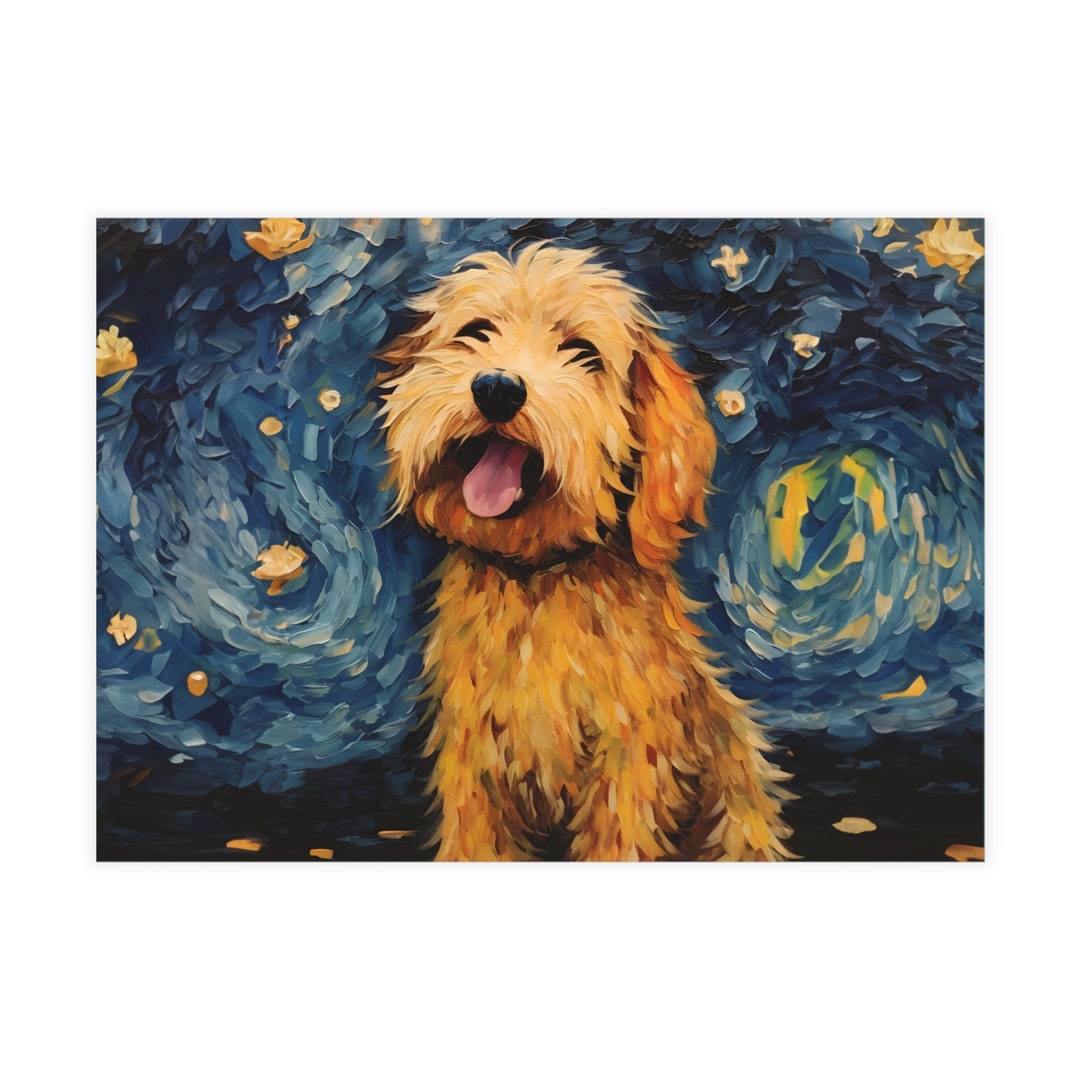 Golden Doodle Van Gogh Postcards - Etsy