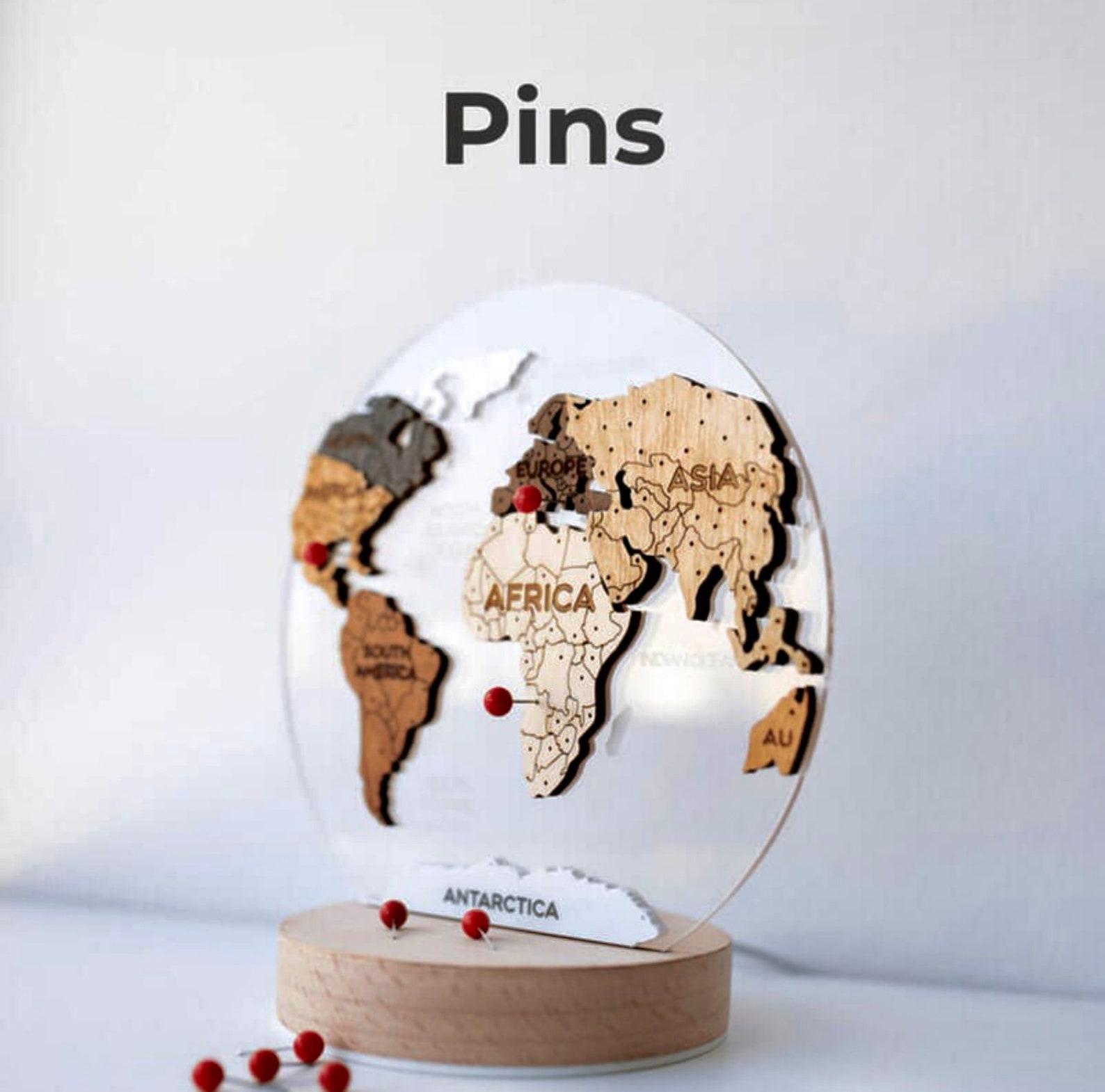 Personalized World Map With Pins Custom Travel Tracker for Adventurers ...