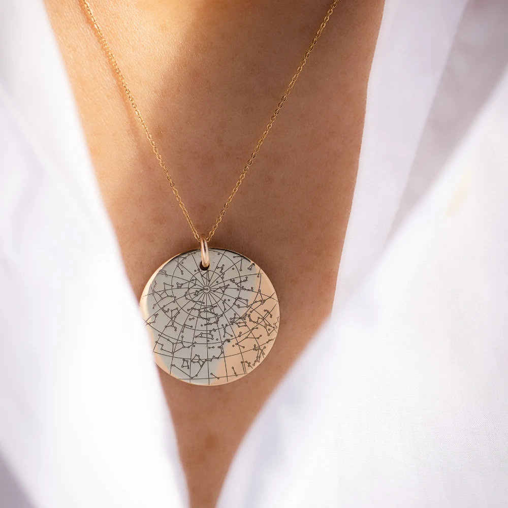 Create Your Constellation Custom Star Map Necklace Wear Your Night Sky ...