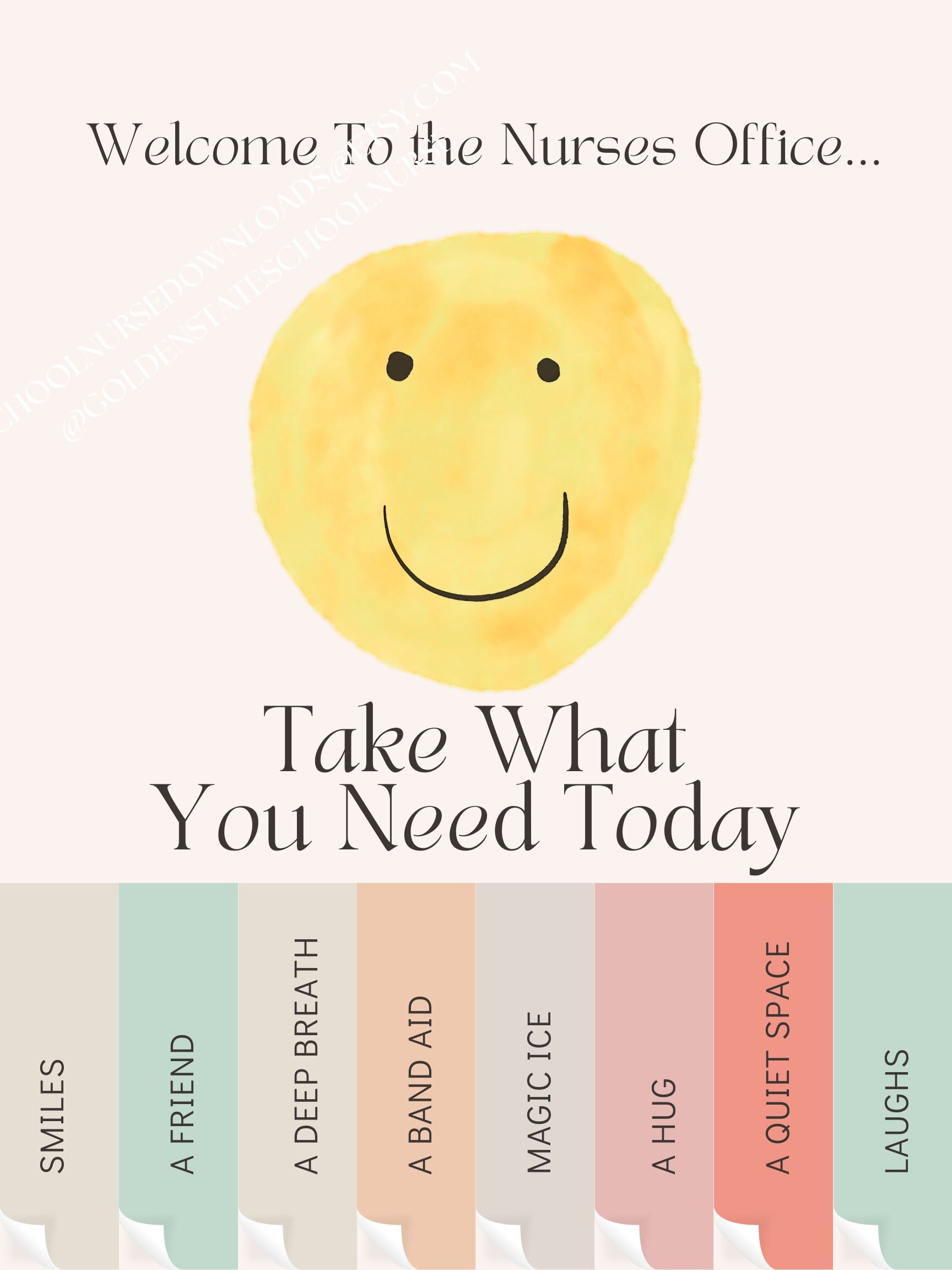 Take What You Need School Nurse Kindness Poster, School Nurse Poster - Etsy